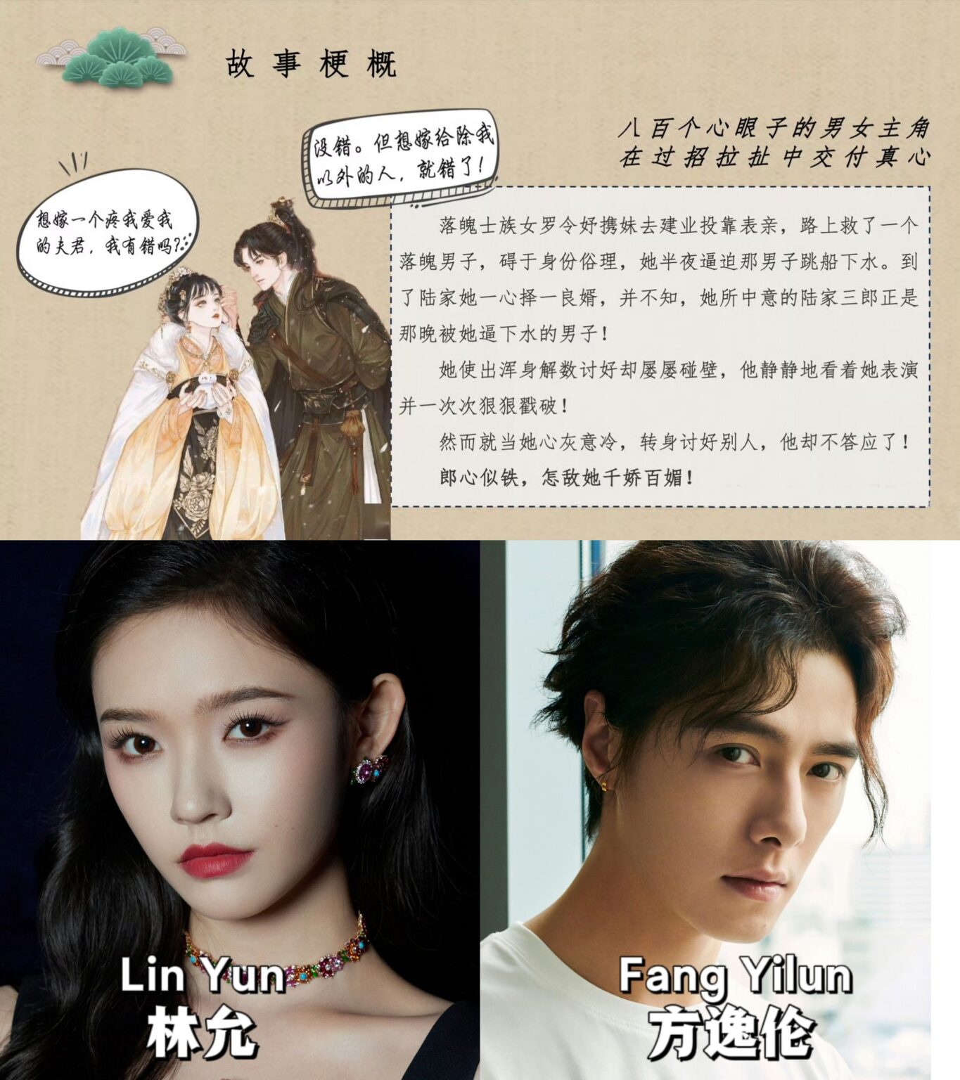 Upcoming Period C-drama Romance Casts Fang Yi Lun, Lin Yun, and Zhao ...